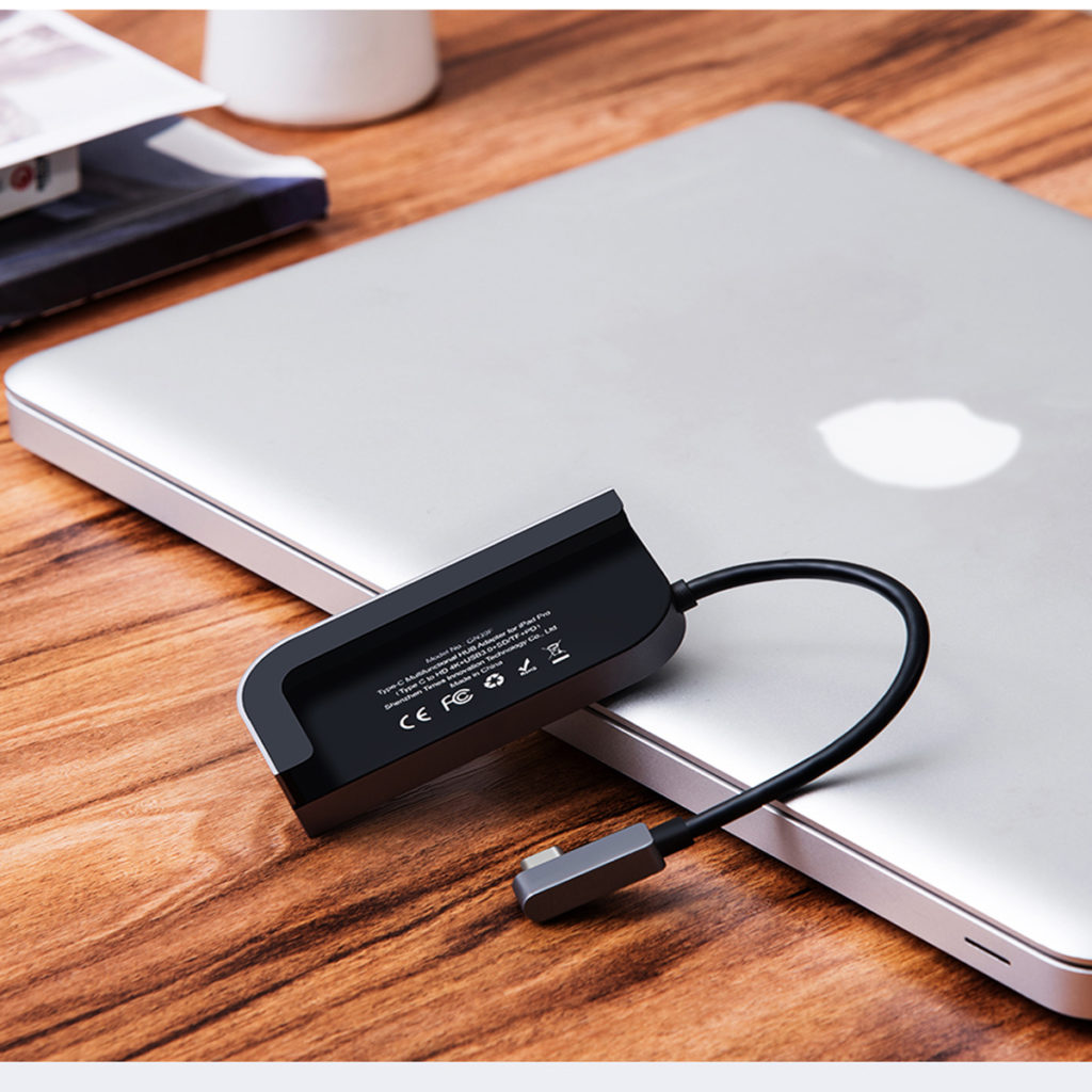 Baseus USB-C iPad Pro 12.9″/11″ 6-Port HUB HDMI USB 3.0 PD 3.5mm Kart ...