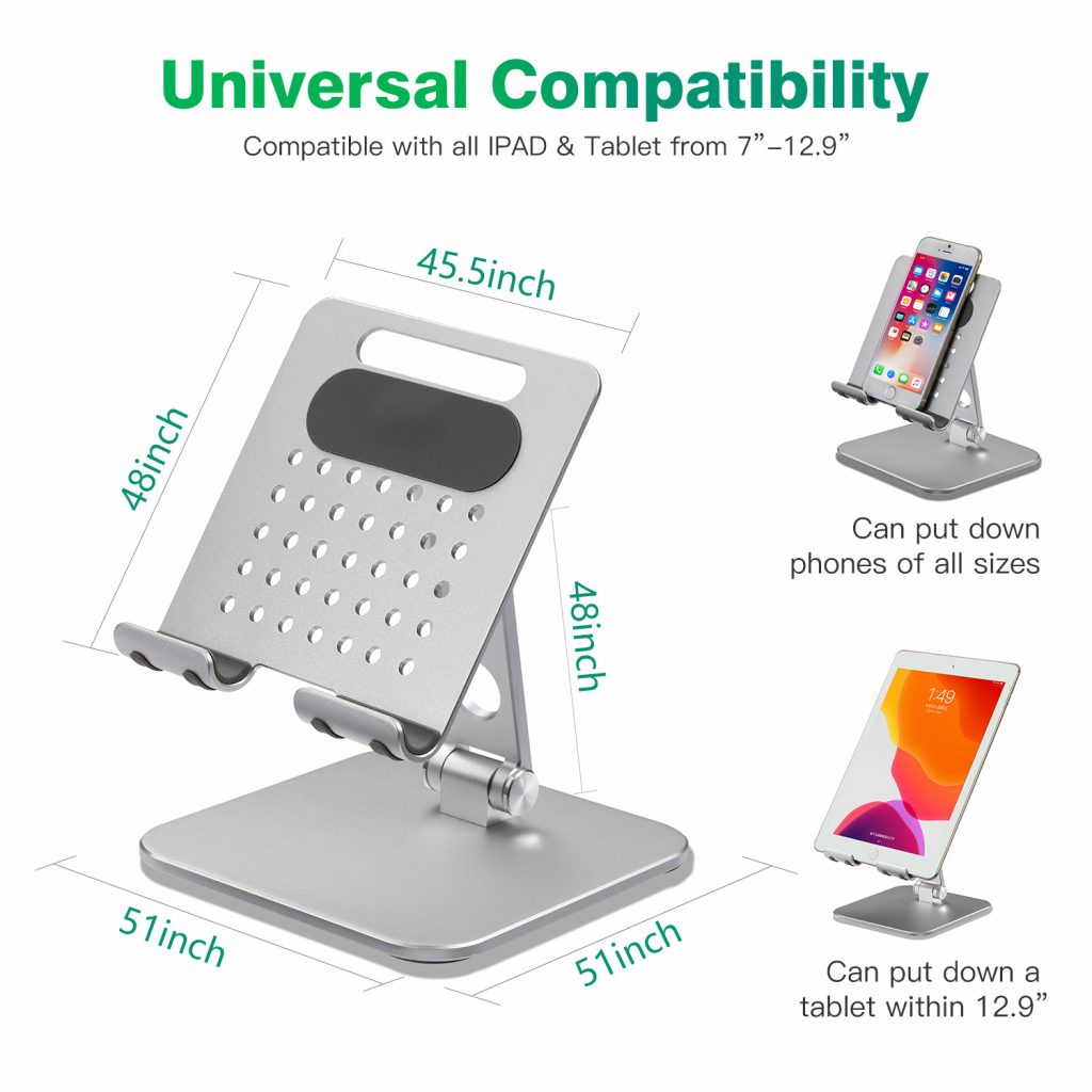 iDock T54 Alüminyum Stabil Havalandırmalı 13″ iPad Tablet Standı